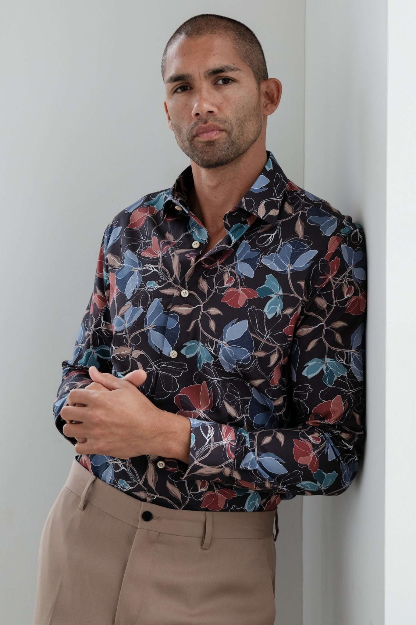 HARRISON PRINT BUTTON DOWN DRESS SHIRT - CASUAL /FORMAL EVENT ...